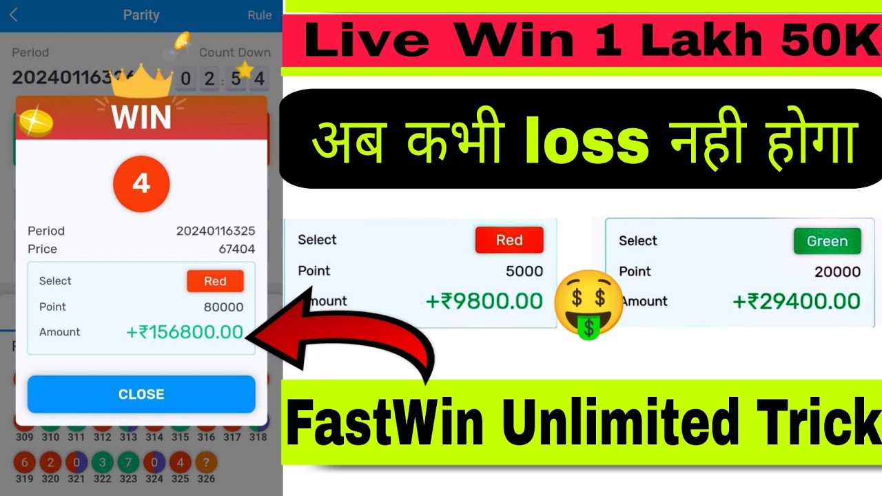 Best Earning App 2024 || Fastwin Unlimited Winning Trick - YouTube