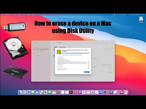 How to erase a device on a Mac using Disk Utility - YouTube