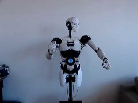 Gesture (basic) first 3D printed robot InMoov for viirtuality - YouTube