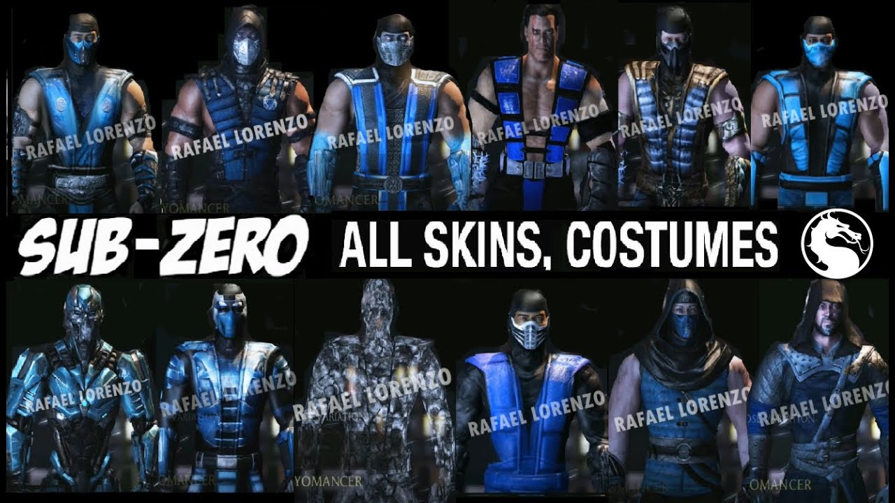 Mortal Kombat X ALL SUB-ZERO MKX Costume Skin PC MOD - YouTube