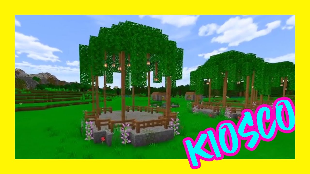 COMO HACER UN KIOSCO EN MINECRAFT 🍁- Construcciones de MINECRAFT #3 ...