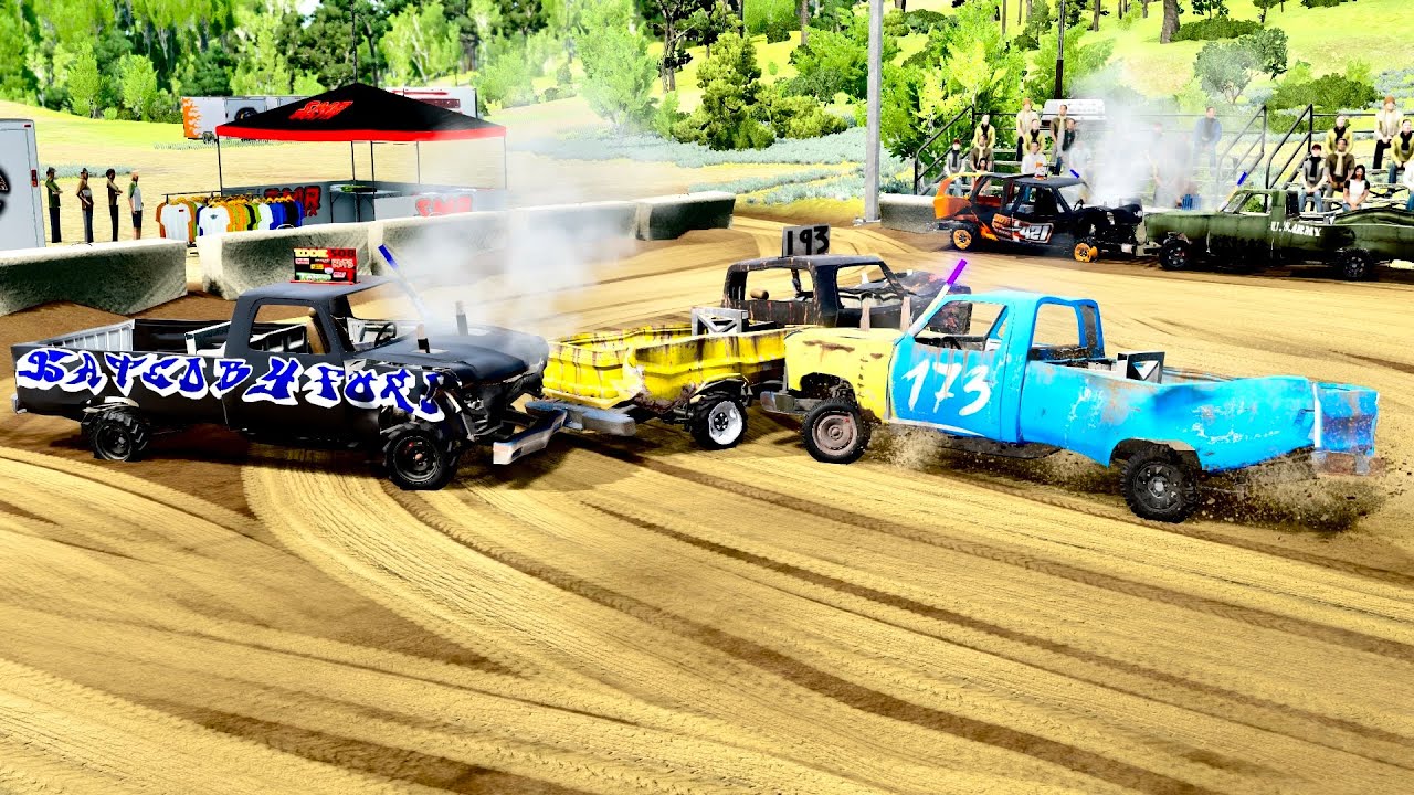 BeamNG Demolition Derby (Fullsize Stock Trucks) - YouTube
