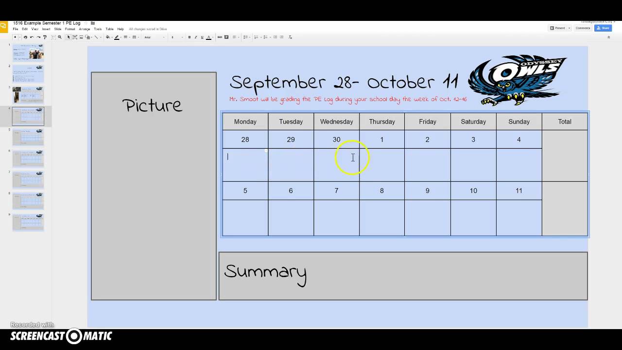 Help filling out the PE Log - YouTube
