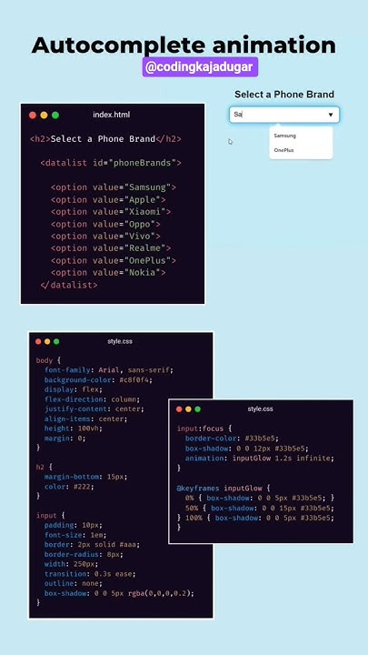 🤯 CSS Magic! Auto-Complete Animation Made EASY! #coding #shorts #ytshorts #cssanimation # ...