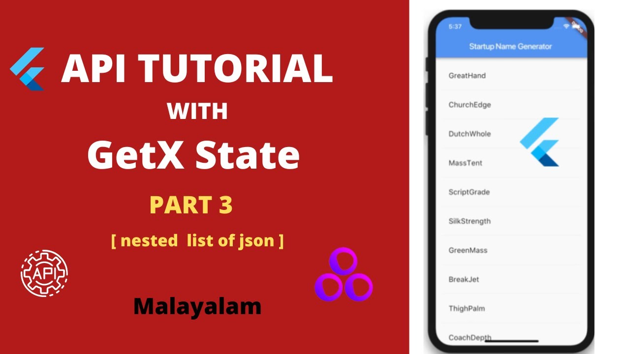 Flutter API nested list of json with Getx | malayalam | code with ashok - YouTube