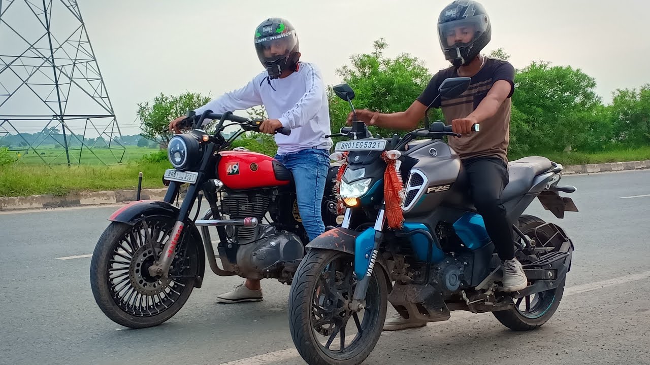 Fzs v3 vs Classic 350 | Drag Race | Top End - YouTube