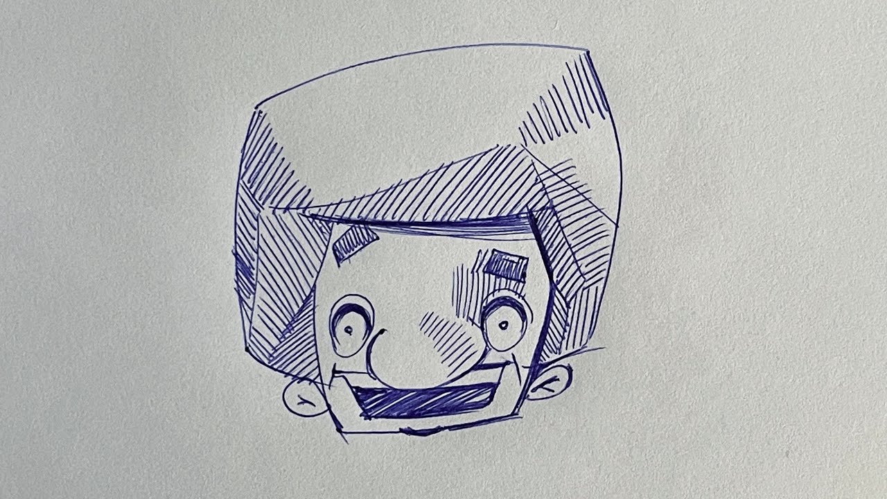 Drawing from the face of my nosy neighbor - YouTube