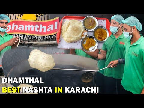 DHAMTHAL HALWA PURI NASHTA | SINCE 1980 | BEST HALWA PURI IN KARACHI ...