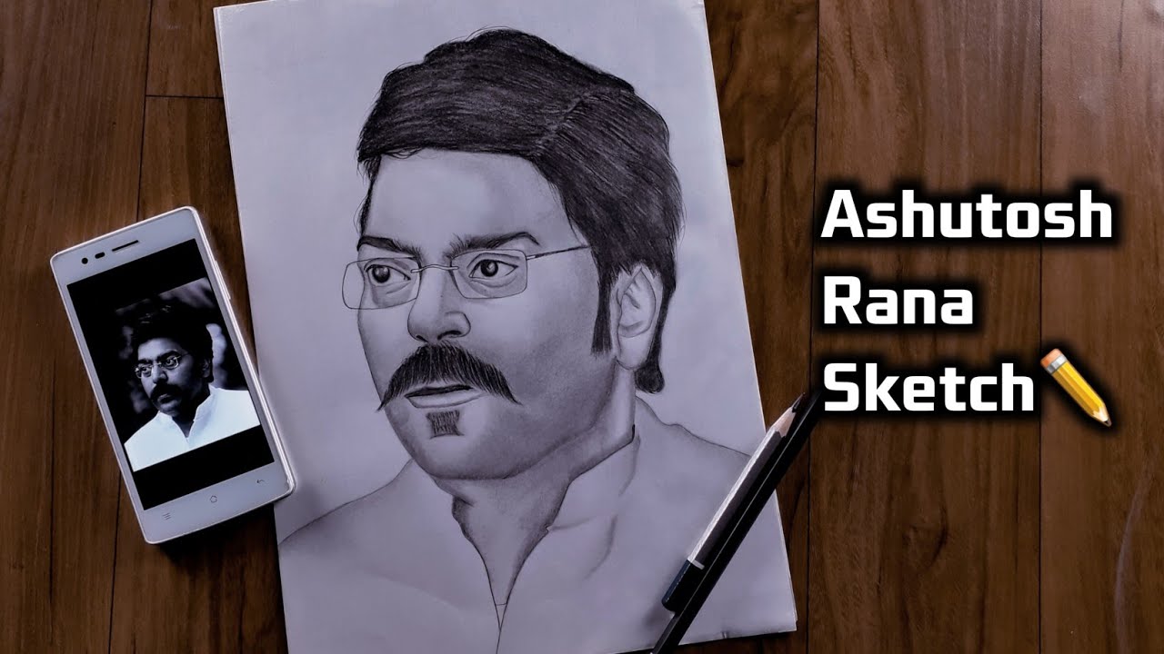 Ashutosh Rana Drawing। Ashutosh Rana Pencil Sketch - YouTube