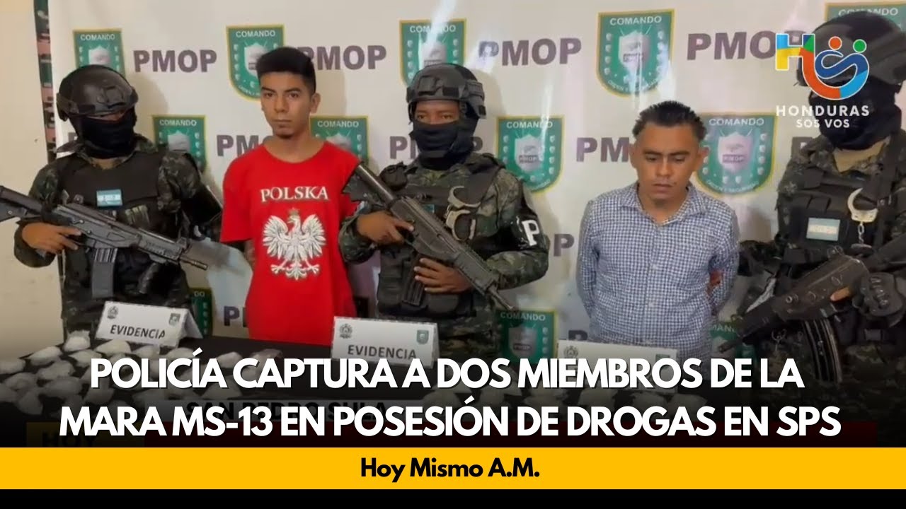 Policía captura a dos miembros de la mara MS-13 en posesión de drogas ...