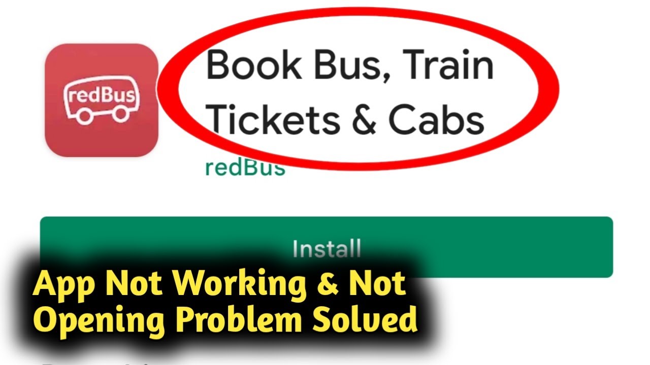 Fix Red Bus App Not Working and Not Opening Problem Solved - YouTube