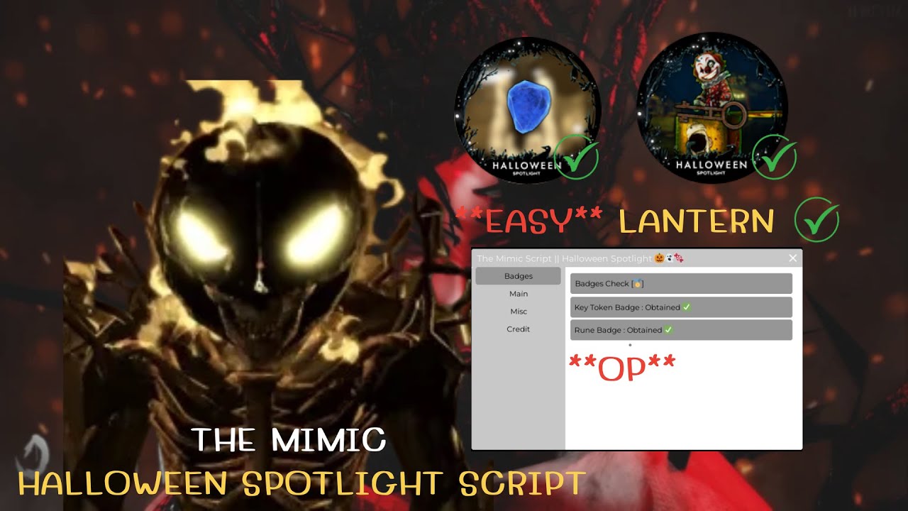 The Mimic: Halloween Spotlight Script 🎃 [XvasX] - YouTube