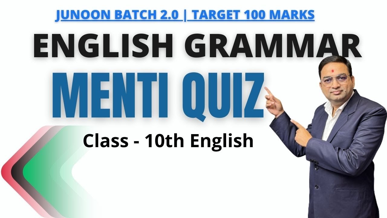 English Grammar Part - 1 | Menti Quiz | Class - 10th - YouTube