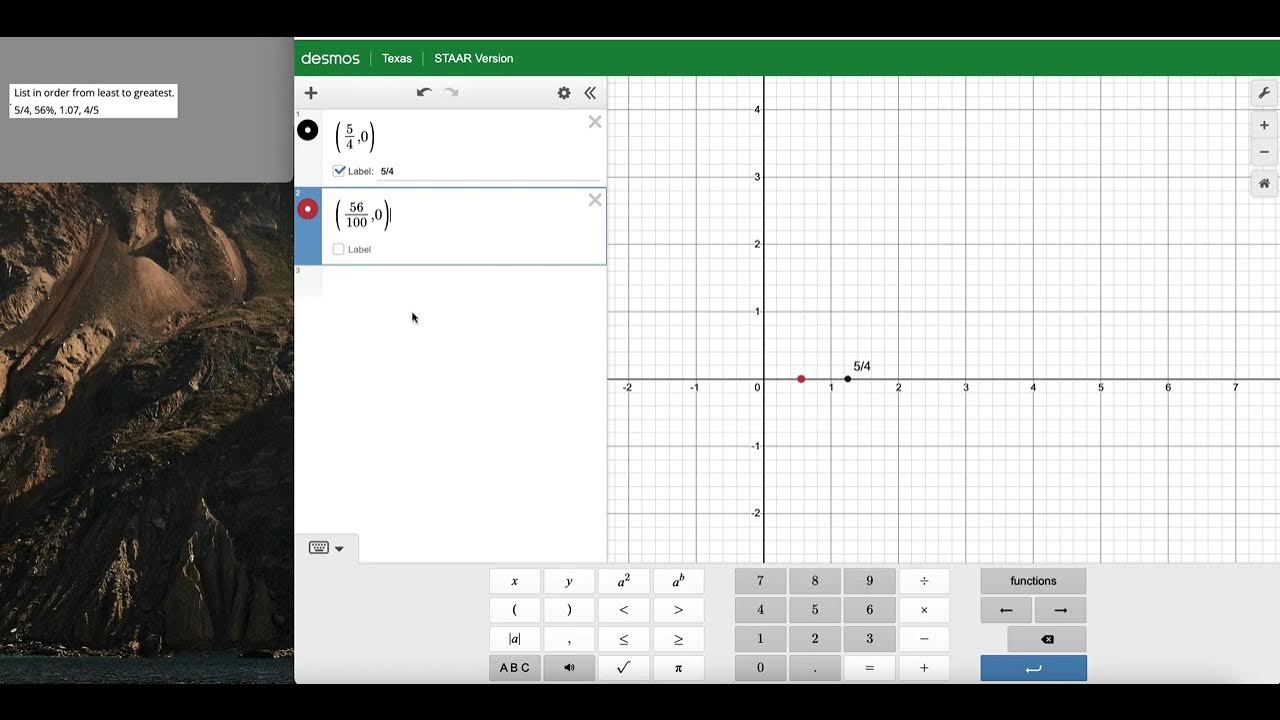 Quick Recap Ordering Numbers in Desmos - YouTube