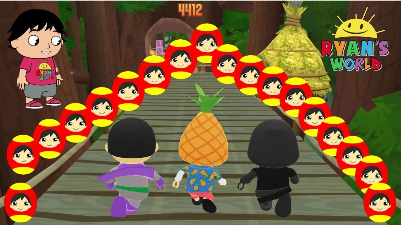 Tag with Ryan Egg KAJi - Stealth Ninja Ryan 🆚 Pineapple Ryan Running ...