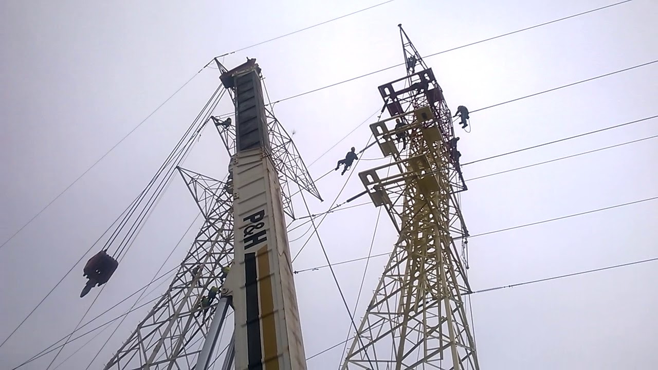cambio de torre de remate por una de transicion en 115 kv - YouTube