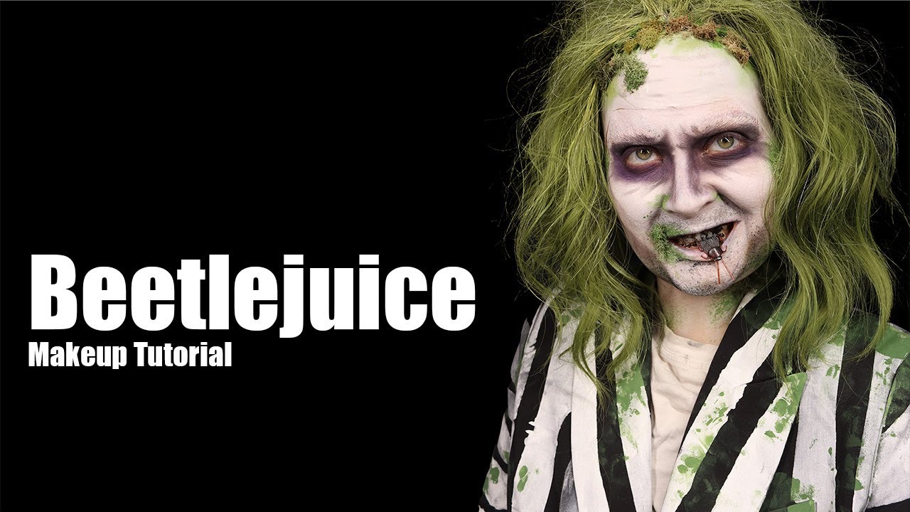 Beetlejuice Makeup Tutorial I Beetlejuice, Beetlejuice, Beetlejuice! - YouTube