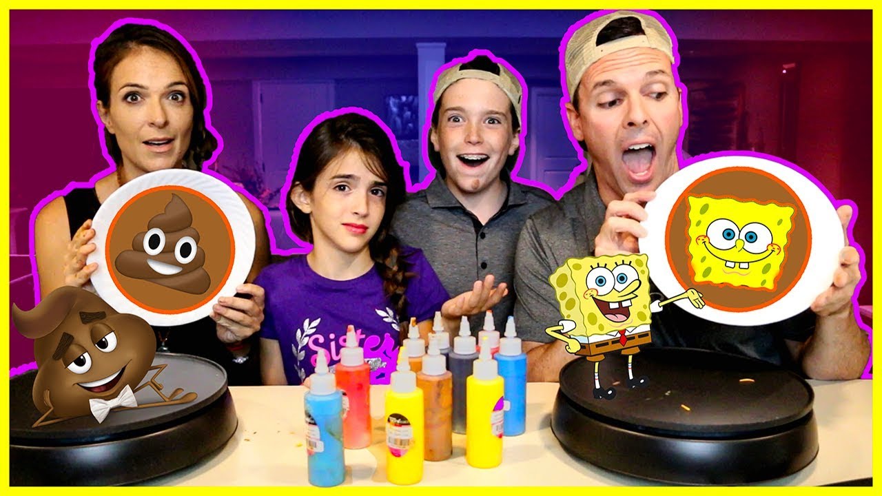 PANCAKE ART CHALLENGE!! - PARENTS EDITION - YouTube