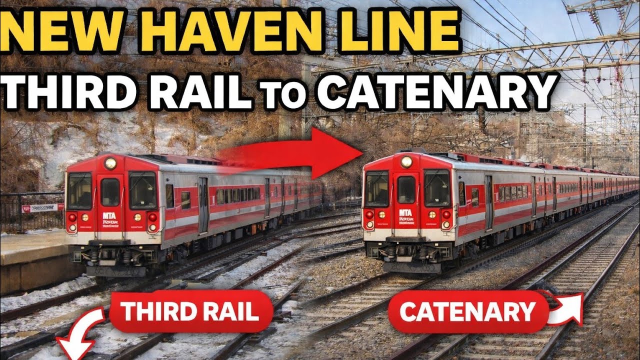 Third Rail to Overhead Power on New Haven Line - YouTube