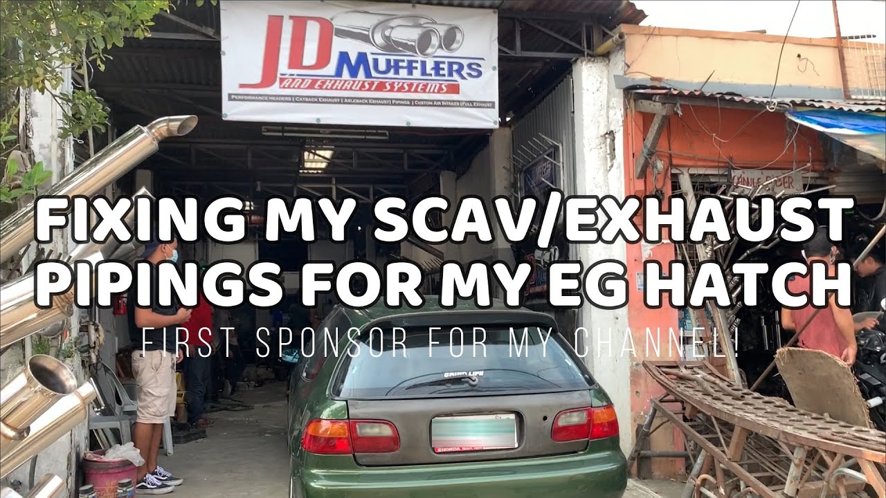 FIXING MY SCAV EXHAUST SINGAW FOR MY EG HATCHY | JDMUFFLERS - YouTube