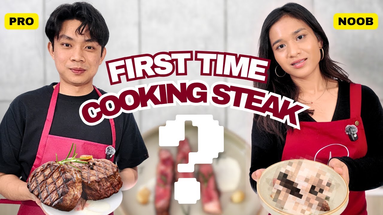 PRO & NOOB: First Time Cooking Steak 🔥 | Chaotic Kitchen | EP 7 - YouTube