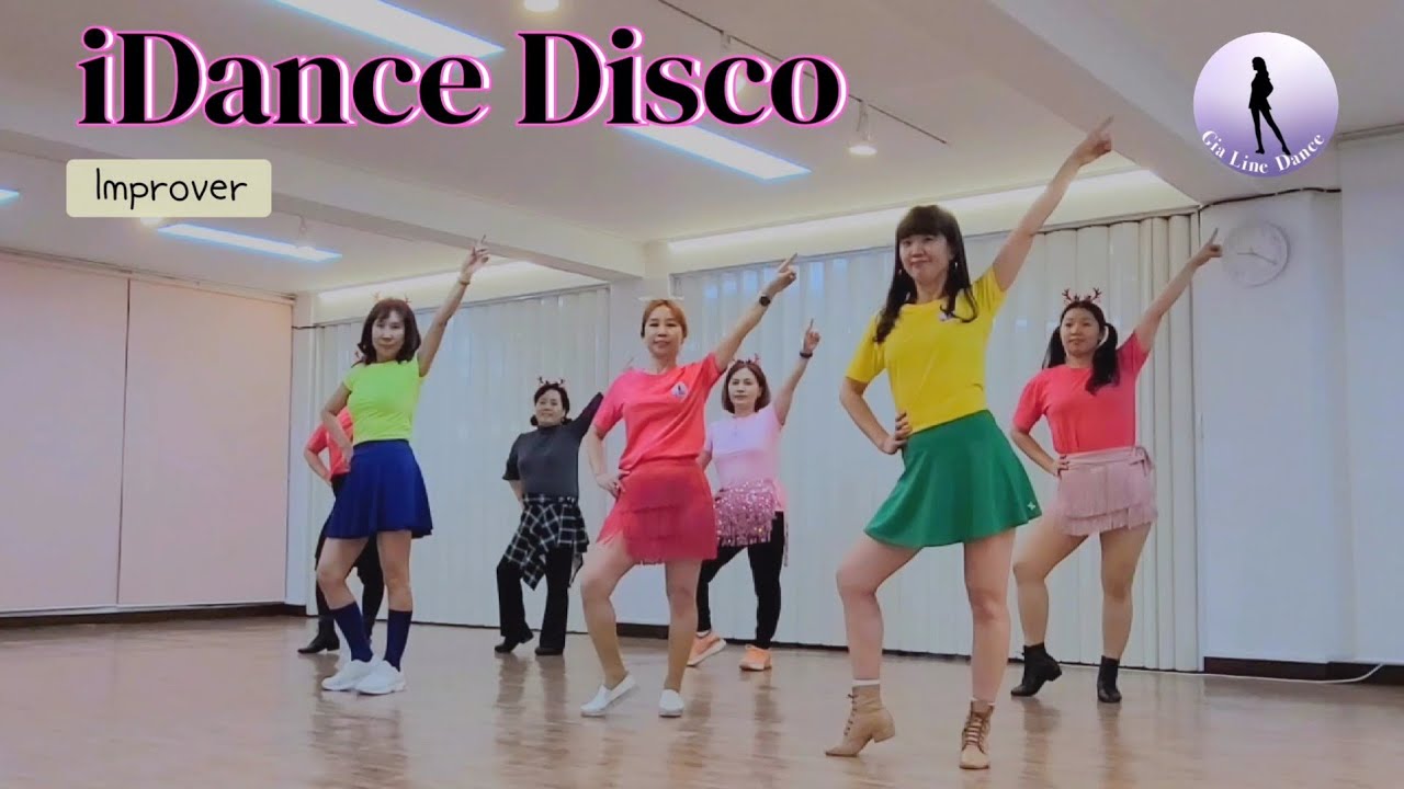 iDance Disco Line Dance #지아라인댄스 #Gia_Line_Dance #초.중급작품 #강서구 화곡동, 방화동 ...