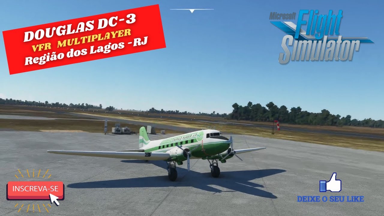 DOUGLAS DC-3 | MULTIPLAYER - VOO VFR BRASIL | MSFS2020 - YouTube
