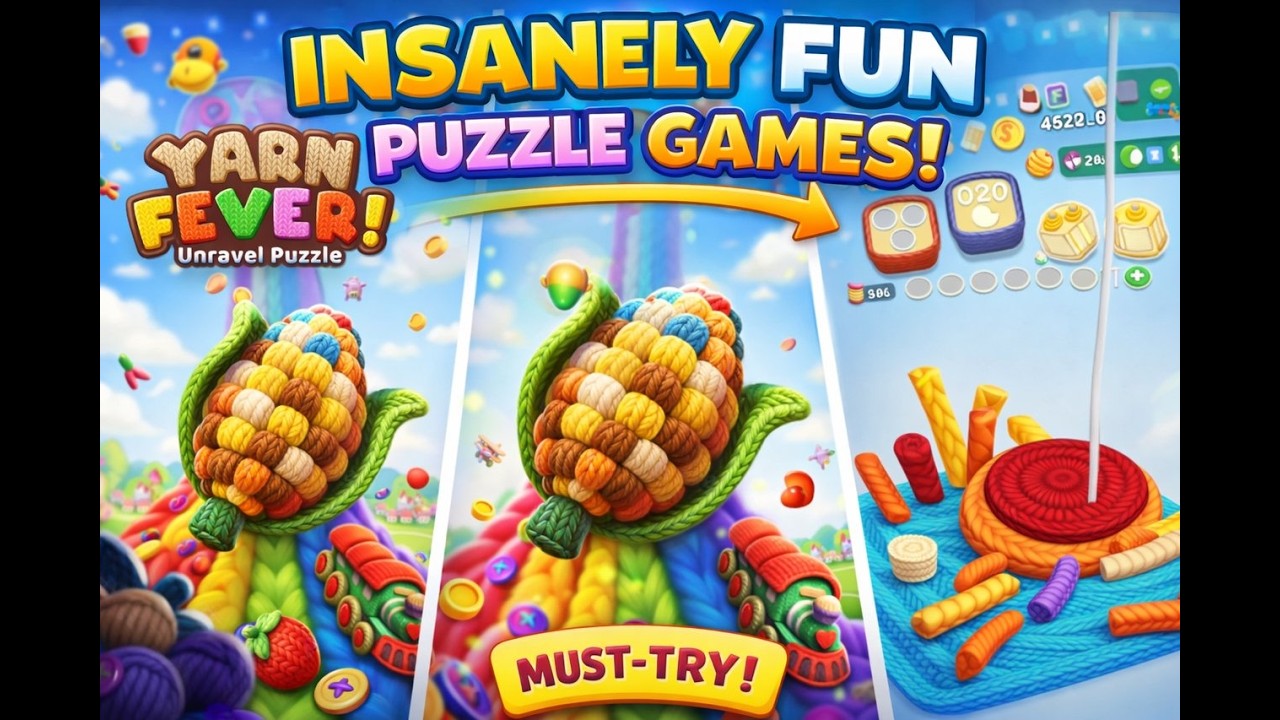 Yarn Fever Gameplay 🔥 Level 6 Completed! | Satisfying Unravel Puzzle ...