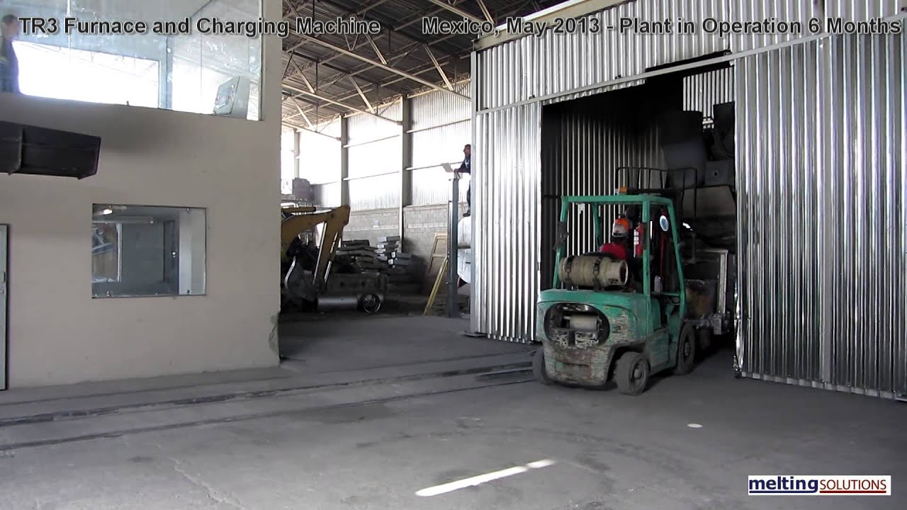 TR3 Tilting Rotary Furnace and Charging Machine - YouTube