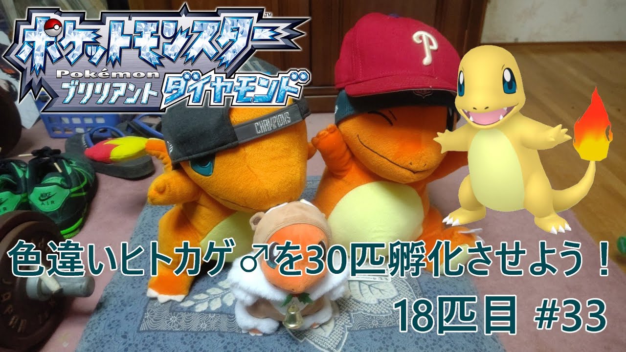 【ポケモンBDSP】色違いヒトカゲ♂を30匹孵化させよう！【色違い】 18匹目 #33 - YouTube