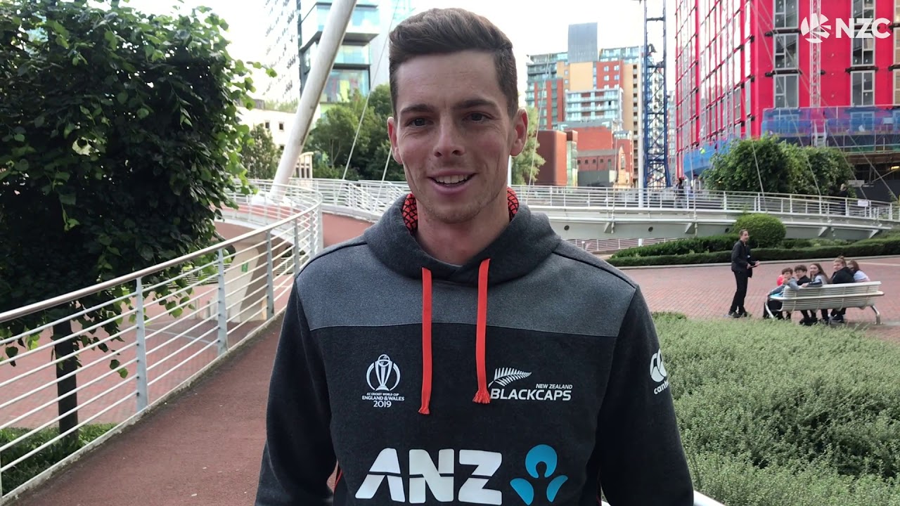 Mitchell Santner arrival interview in Manchester, ICC Cricket World Cup ...