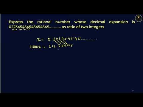 Express the rational numbers from non-terminating and repeating ...