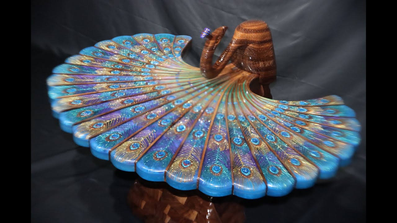 resin peacock table part 1 - YouTube