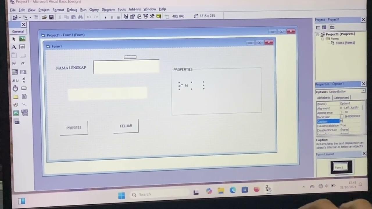 Tutorial Membuat Program Sederhana “Mengubah Font” Visual basic 6.0 ...