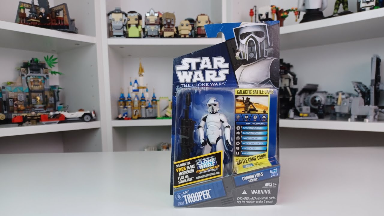 Star Wars The Clone Wars ARF trooper action figure review! - YouTube