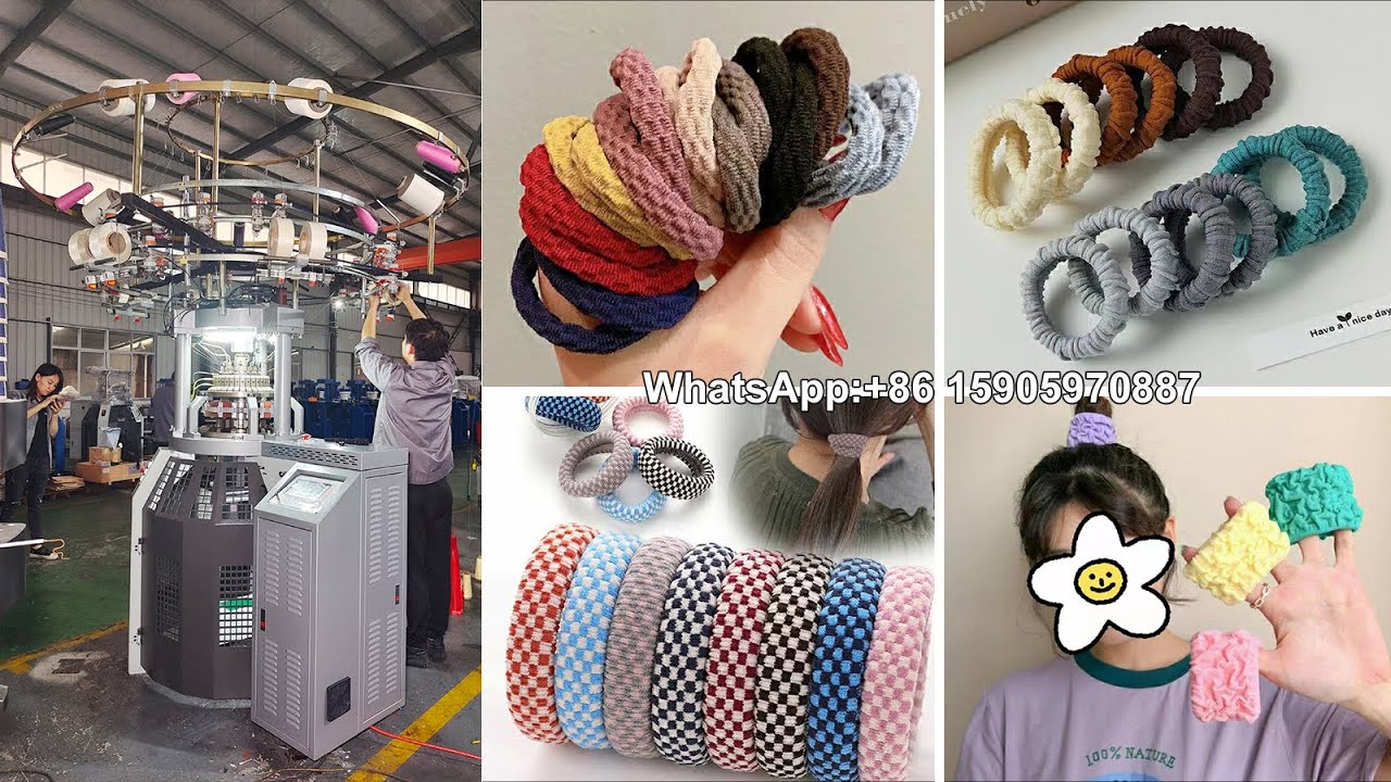 double jersey jacquard hair band circular knitting machine# ...