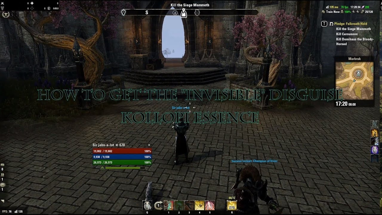 ESO How to get the invisible disguise KOLLOPI ESSENCE - YouTube
