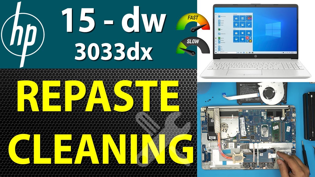 How to Repaste and Clean an HP 15-dw3033dx Laptop | Step by Step🧹💻 ...