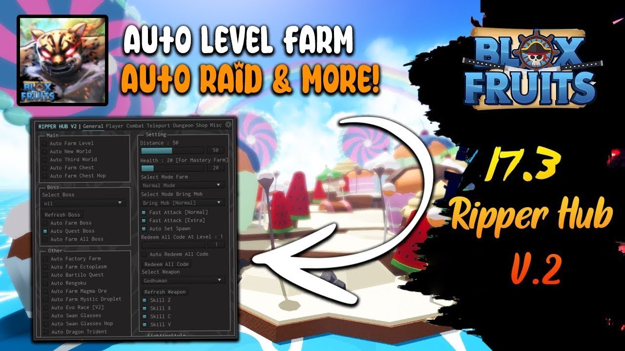 Roblox Blox Fruits 17.3 Script/Hack: Auto Level Farm | Auto Raid | Auto ...