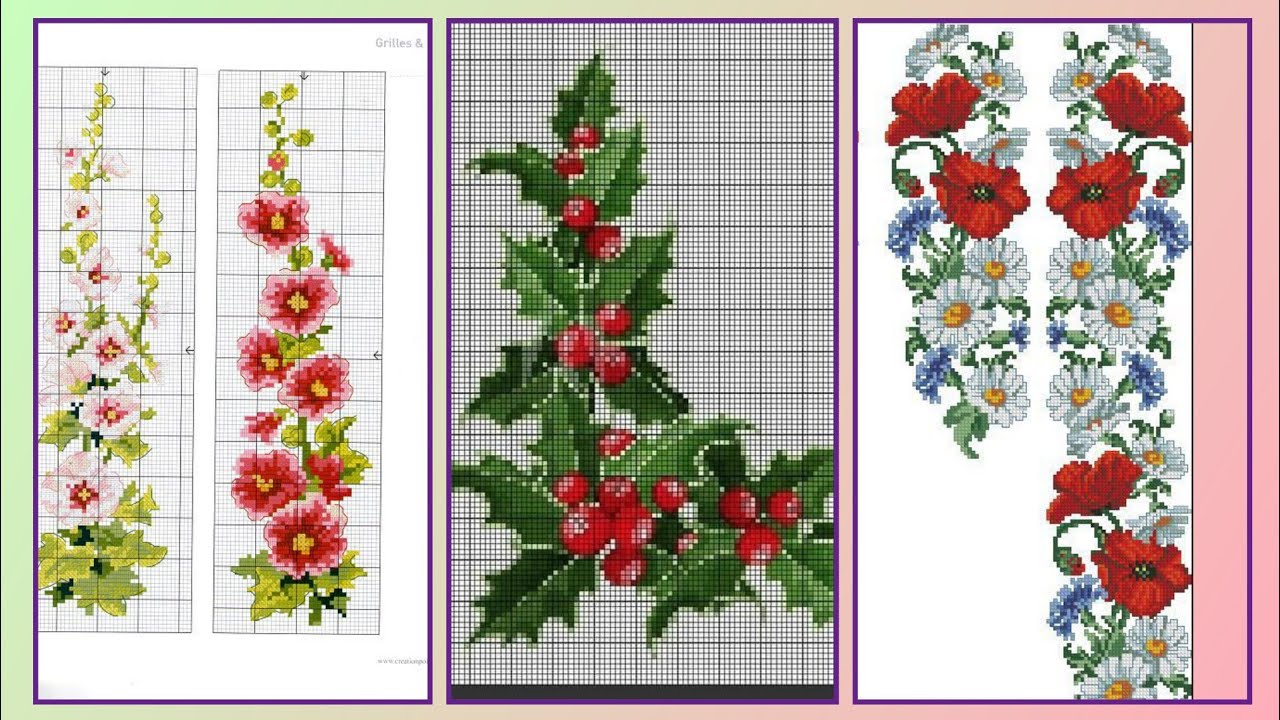 Fantastic wonderful stitch embroidery patterns Wall hanging border and ...