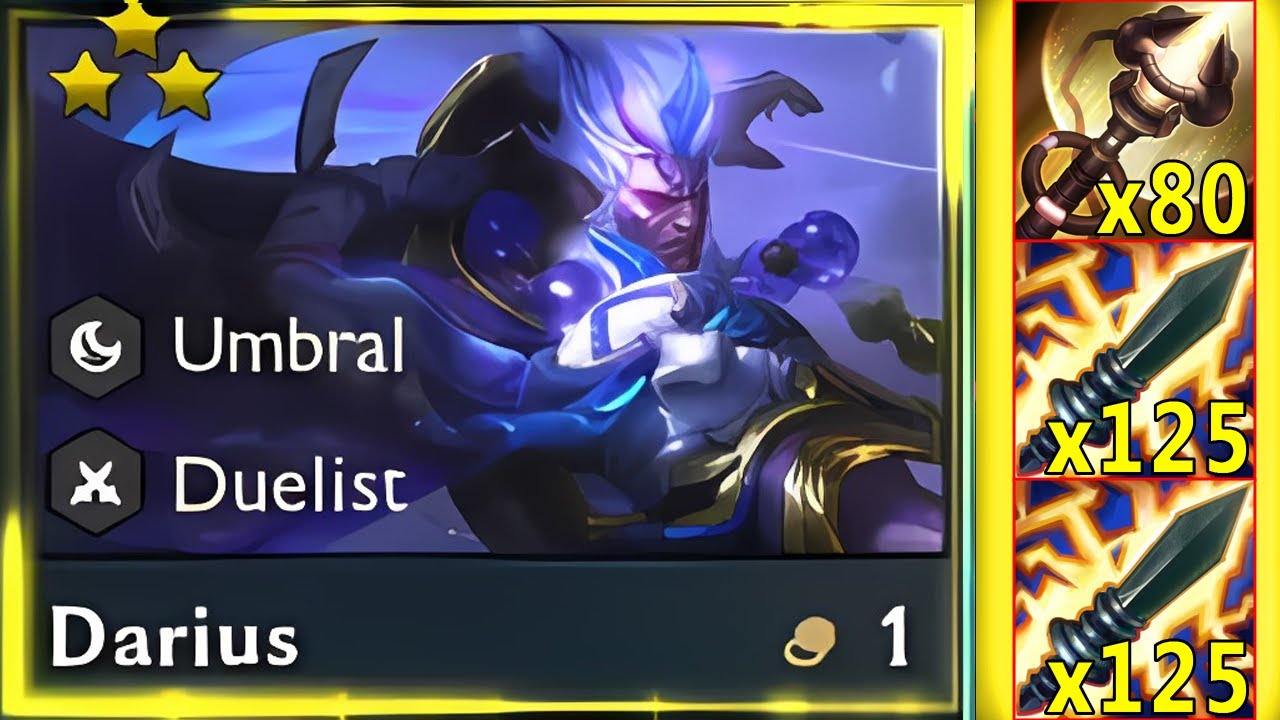 Lighting Gold Darius with ShockTreatment Augment " | Darius 3 Star | TFT SET 11 - YouTube