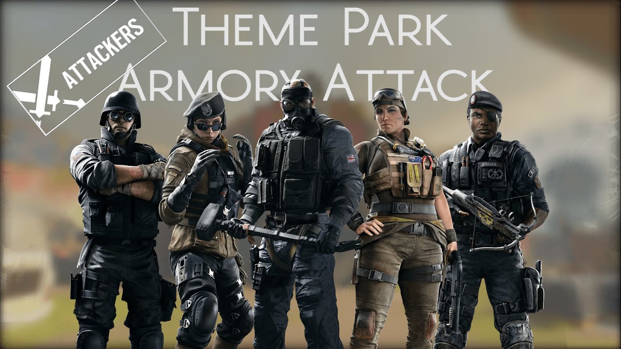 Theme Park Armory 5 Man Attack Strat | Rainbow Six Siege - YouTube