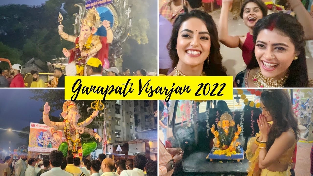 Ganapati Visarjan on Naagmani set || Anant Chaturdashi 2022 || Garima ...