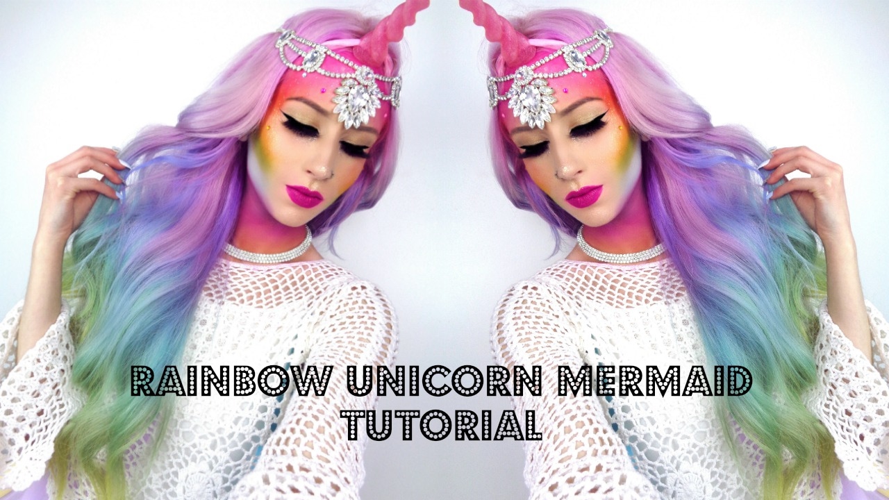Unicorn Mermaid Mythical Creature Makeup Tutorial - YouTube