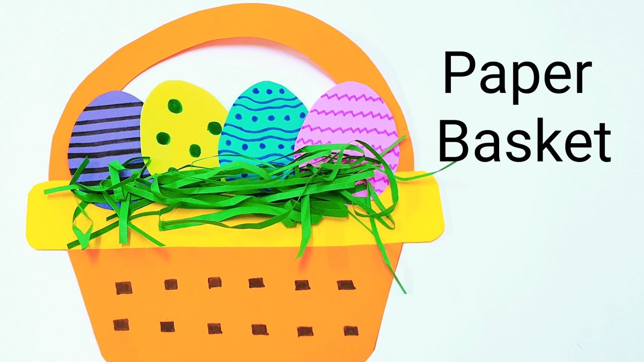 Paper Easter Basket Easy ,Easter paper crafts,Paper Basket, - YouTube