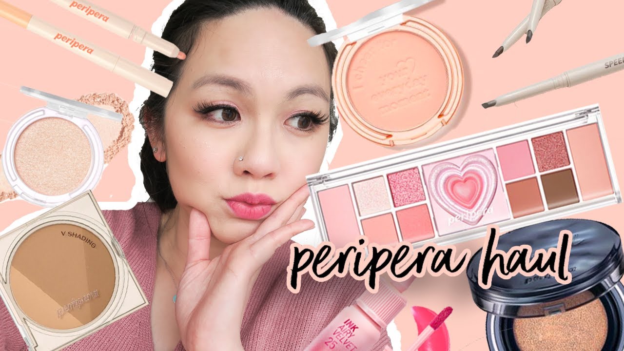 peripera makeup haul|try on&mini reviews - YouTube