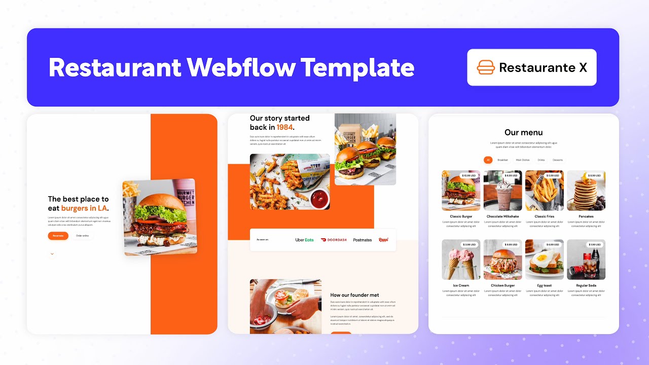 Restaurant Website Template | Restaurante X - BRIX Templates - YouTube