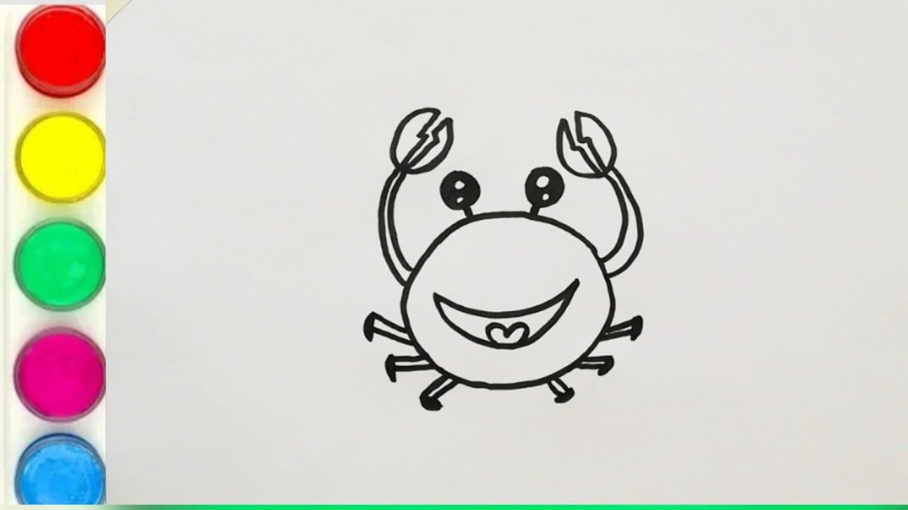 How to draw a crab| drawing and painting for kids | Arti huda - YouTube