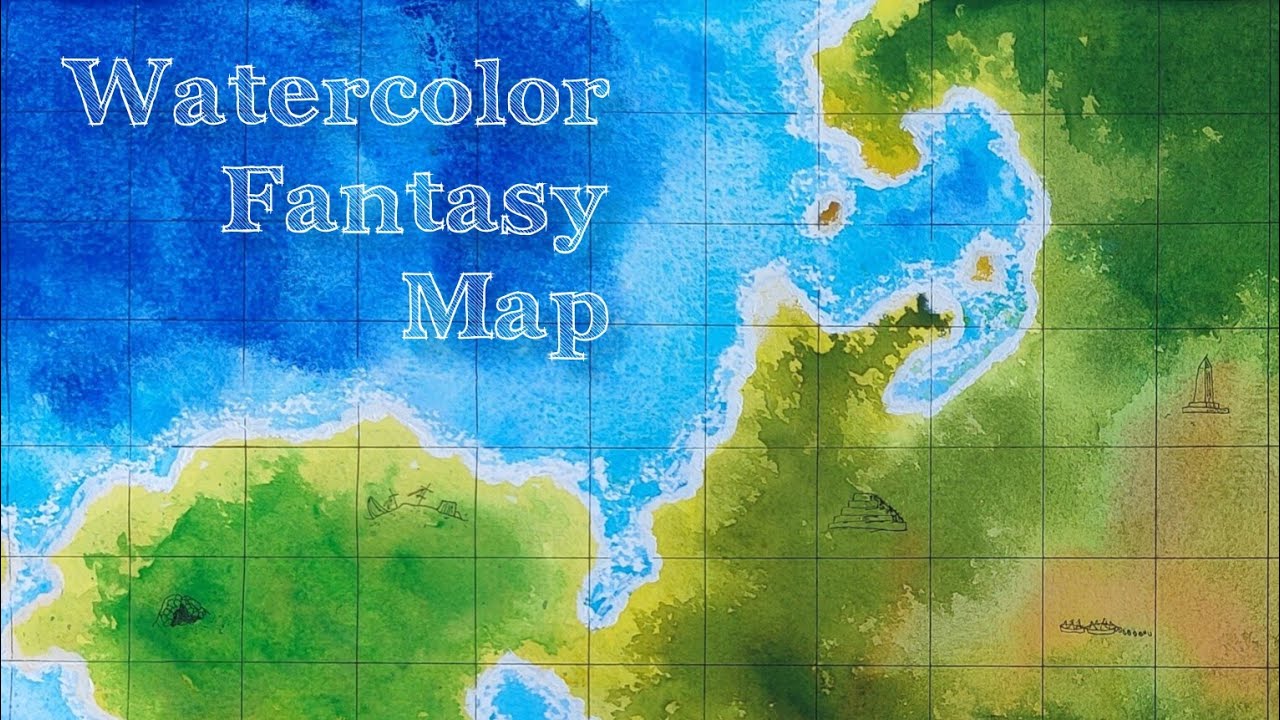 Watercolor Fantasy Map - YouTube