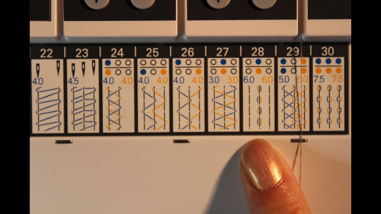 Pfaff creative 4874 - Stitch program 28 and adjustment - YouTube